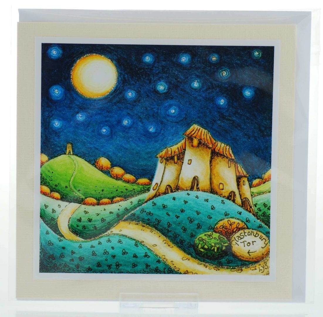 Blue Moon Card - Happy Art - Happy Glastonbury | Crystals & Gems