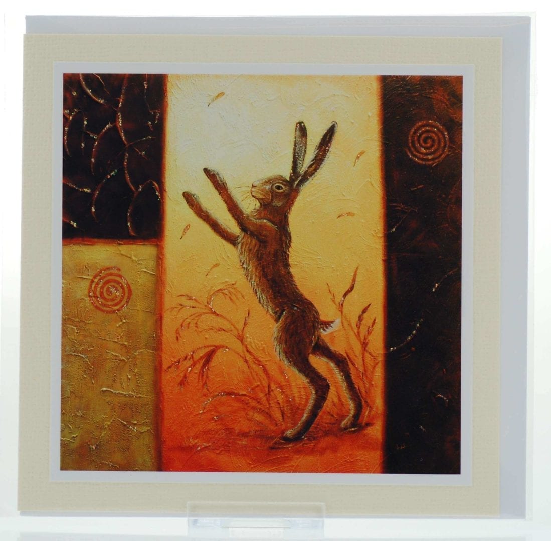 Dance of the Hares Card - Happy Art - Happy Glastonbury | Crystals & Gems