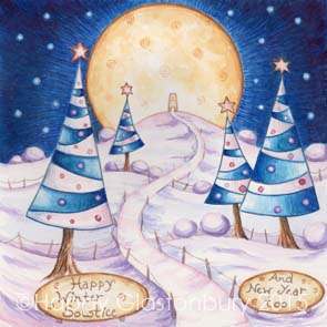 Trees of Winter Solstice Mug - Happy Glastonbury | Crystals & Gems