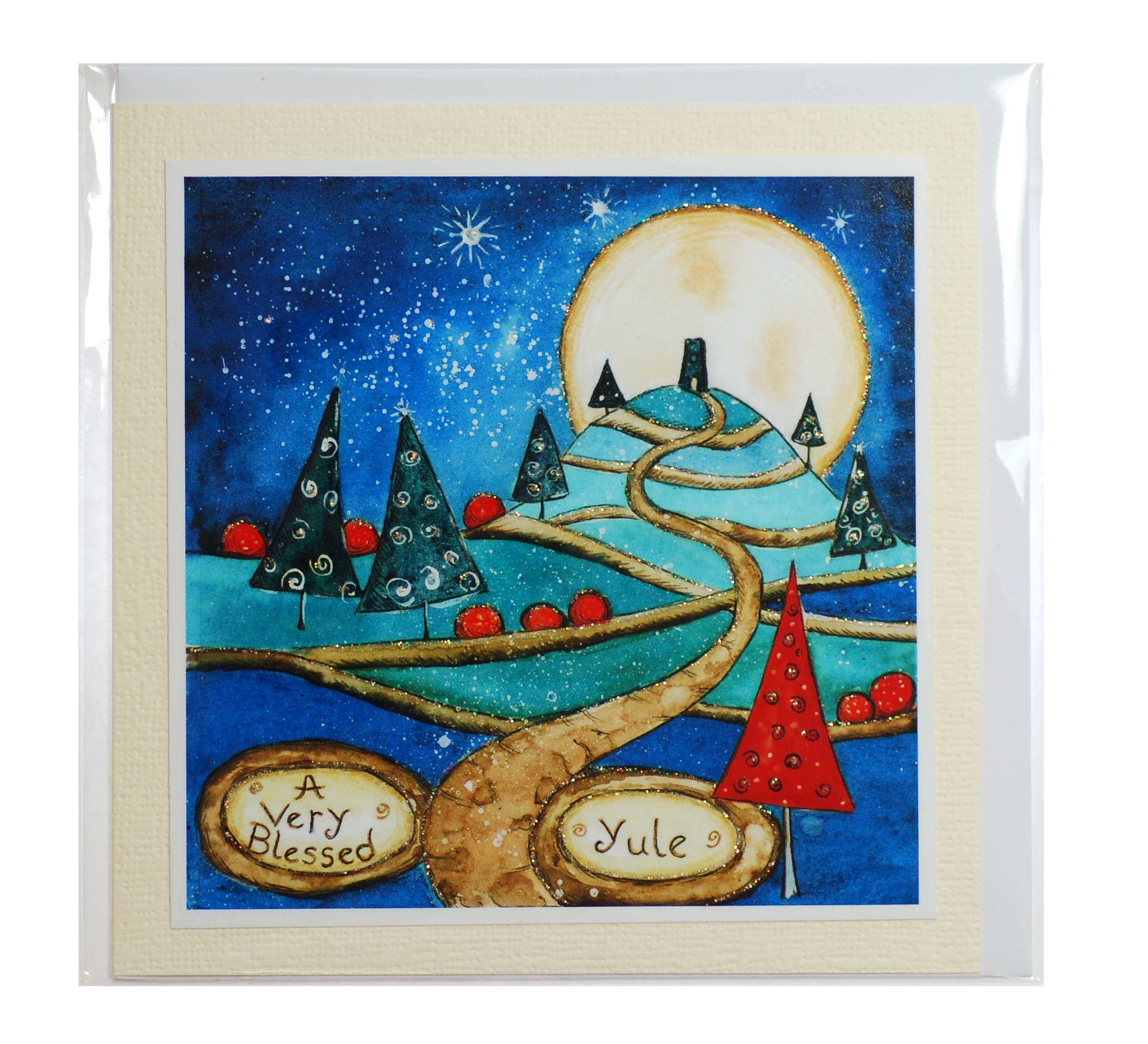 Blessed Yule Card – Happy Art – Happy Glastonbury