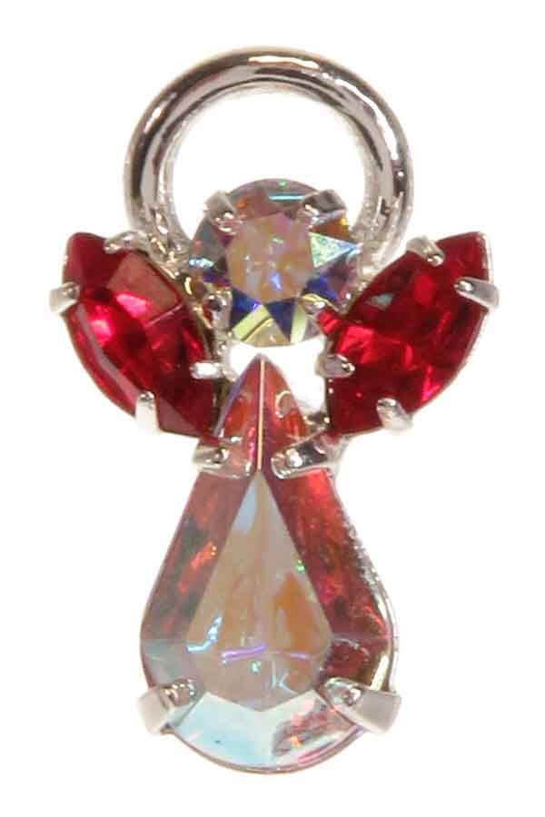 Ruby Guardian Angel Pin - Swarovski Crystal - Buy Now!