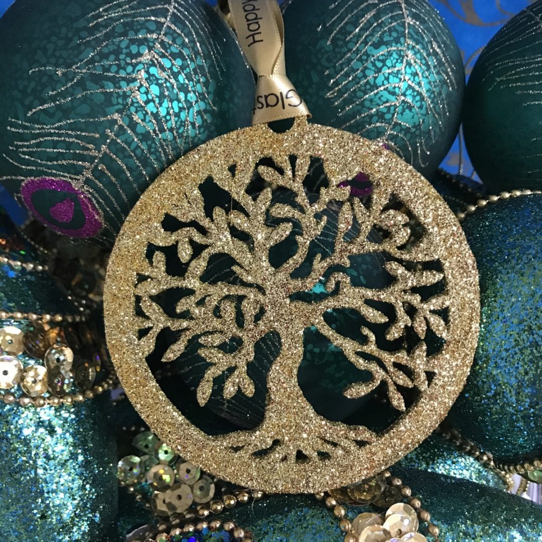 Handmade Tree of Life / Holy Thorn Gold Glittered Decoration - Happy ...