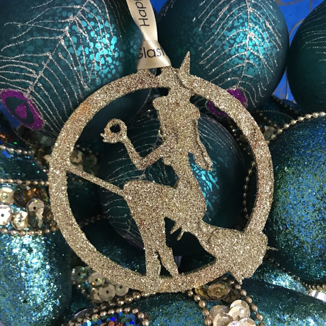 Handmade Witch Gold Glittered Decoration - Happy Glastonbury | Crystals ...