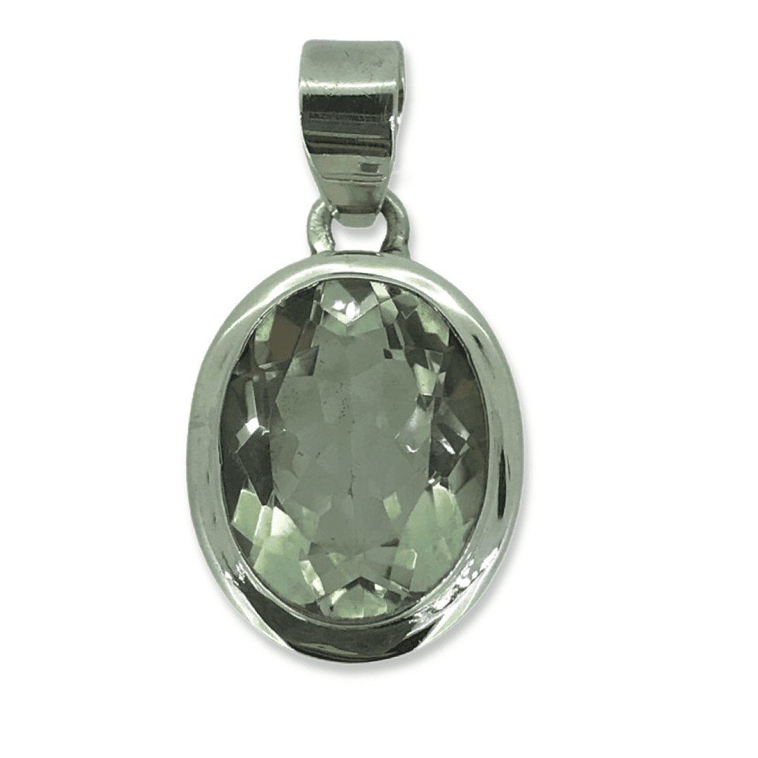 Prasiolite Pendant - 12.2 grams - Happy Glastonbury | Crystals & Gems