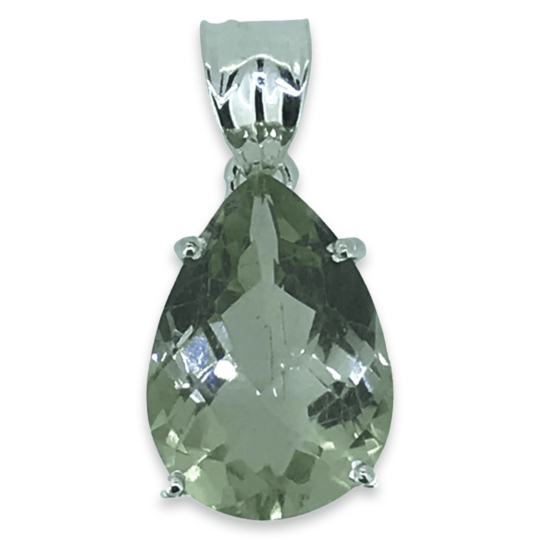 Prasiolite Pendant 7.9g - Happy Glastonbury | Crystals & Gems