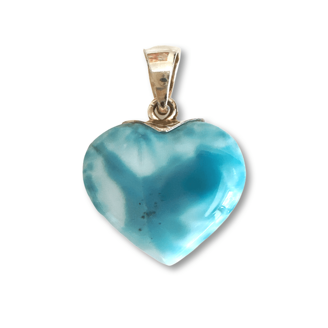 Larimar Heart Pendant 7.9g - Happy Glastonbury | Crystals & Gems