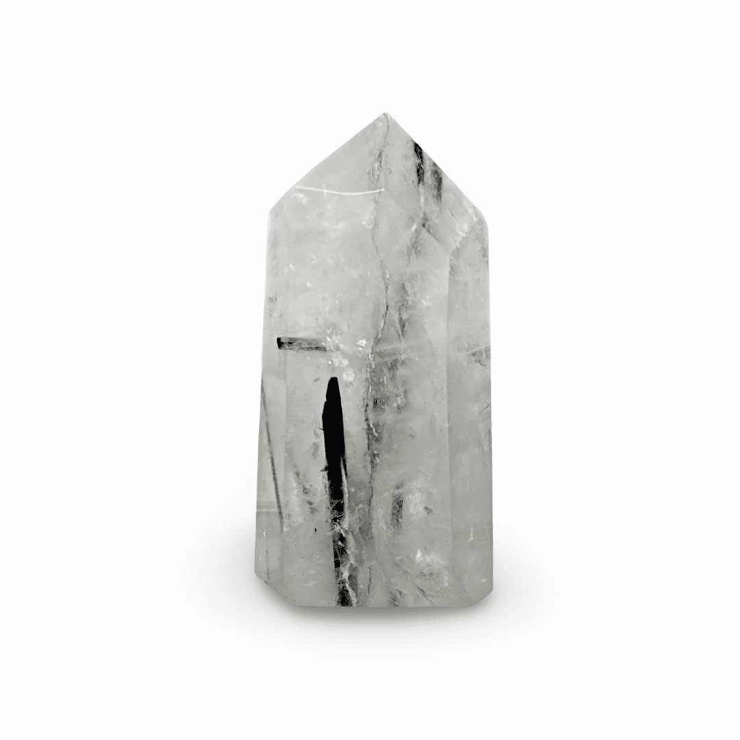 Tourmalinated Quartz Standing Point 35.8g - Happy Glastonbury ...
